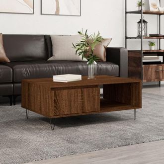 vidaXL Vidaxl - Couchtisch Braun Eichen-Optik 90x60x35 cm Holzwerkstoff