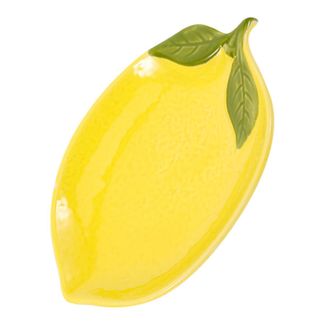 Pretyzoom Zitronenf&ouml;rmiger Keramikteller Kleiner Dessert Und Snackteller Glatte Oberfl&auml;che Vielseitig F&uuml;r Partys Und Familientreffen