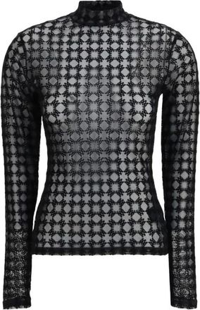 Amiri Femme, Pulls, Noir, Taille: 34 FR Top semi-transparent