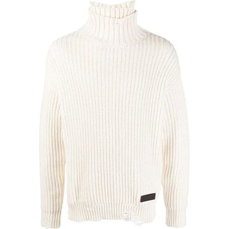 Dsquared2 Stylisches Maglia T-Shirt f&uuml;r M&auml;nner - - Knitwear - Herren - Wei&szlig; - M