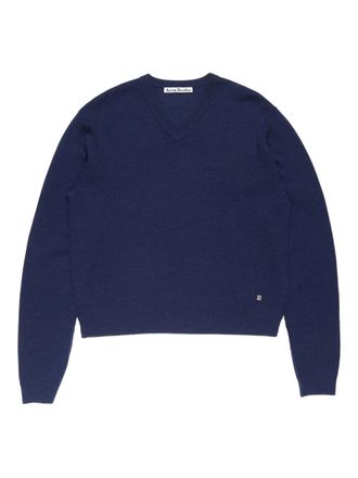 Acne Studios pull &agrave; col v - Bleu