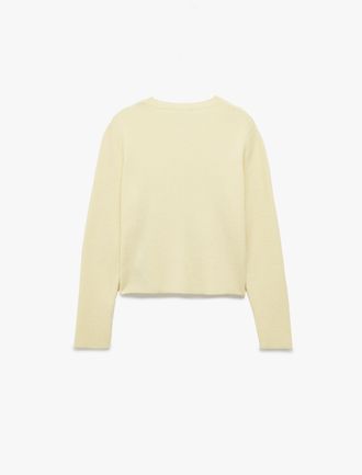 Koton KARDIGANS Rundhals Langarm-Strickjacke