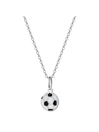Zeeme for Kids Anh&auml;nger mit Kette 925/- Sterling Silber rhodiniert Fu&szlig;ball