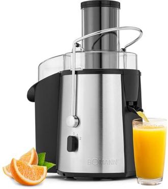 Bomann Entsafter | ganze Früchte zerkleinern | großer Einfüllschacht | Slow Juicer | Tropfstopp für sauberes Arbeiten | einfache Reinigung | 1000W | Entsafte