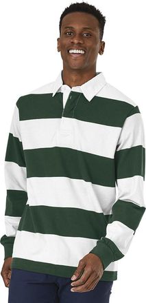Charles River Apparel Herren Klassisches Rugby-Shirt Hemd, Wald/Wei&szlig;, Mittel