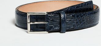 Reptiles House Anya - Glänzender Kroko-Hüftgurt - Mitternachtsblau