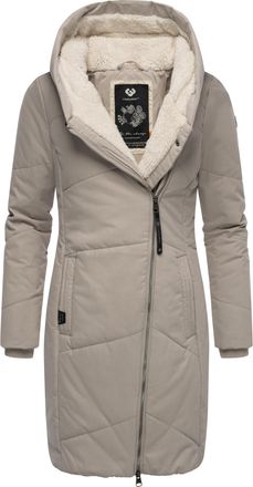 Ragwear Damen Wintermantel warmer Steppmantel lang mit Kapuze Gordon Long Intl Taupe24 Gr. 3XL