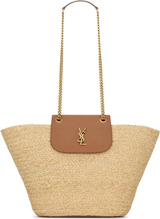Saint Laurent Manon Basket Bag In Raffia