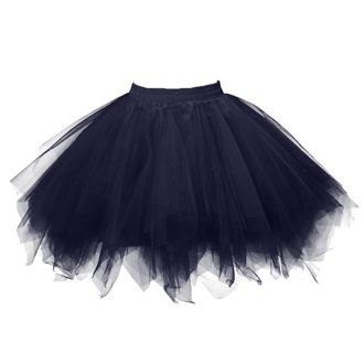 Generic Damen Karneval Kost&uuml;m T&uuml;llrock 50er Rockabilly Petticoat Tutu Unterrock Rock Kurz Ballett Tanzkleid Ballkleid Abendkleid Gelegenheit Zubeh&ouml;r
