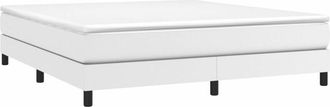 vidaXL Cadre de lit à ressorts blanc 180x200 cm similicuir vidaXL