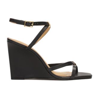 Kazar Gekreuzte Riemen Leder Plateau Sandalen - - Shoes - Damen - Schwarzk - 39 EU