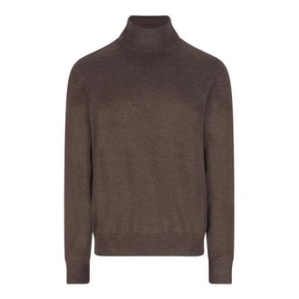 Fay Brauner Rollkragen Wollpullover - - Knitwear - Herren - Braun - L