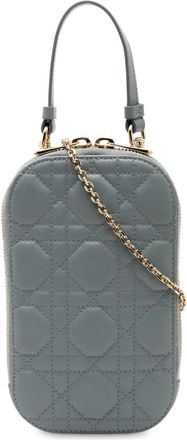 Dior Hobo Bags - Lambskin Cannage Lady Dior Call in Phone Holder - Gr. unisize - in Blau - f&uuml;r Damen