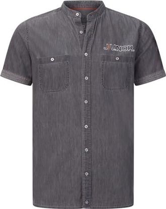 Jan Vanderstorm Homme Chemise &Agrave; Manches Courtes Luzza Gris, 5XL (XXXXXL) - 51/52