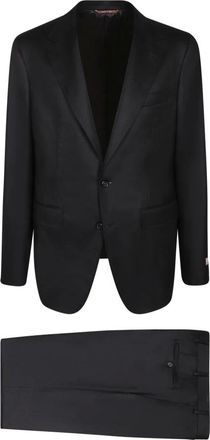 Canali Homme, Costumes, Noir, Taille: L Veste de costume en flanelle