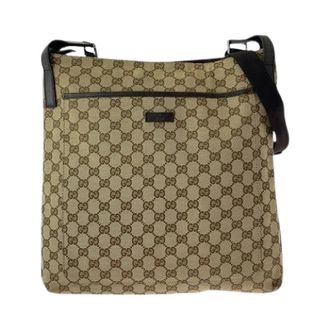 Gucci Sac bandouli&egrave;re en toile GG en cuir Pre-owned - Femme - Pre-owned - Beige - Taille: ONE Size