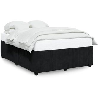 vidaXL Bettgestell ohne Matratze Schwarz 160x200 cm Samt Vidaxl