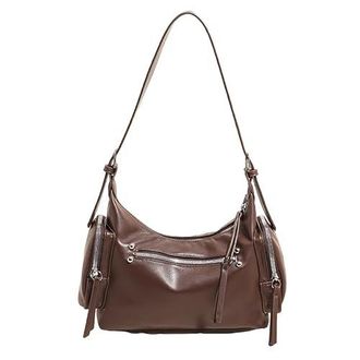 Generic Sac &agrave; bandouli&egrave;re Y2K en polyur&eacute;thane avec plusieurs poches pour femme - Sac &agrave; bandouli&egrave;re pour voyage, shopping, usage quotidien, caf&eacute;, 300*110*200mm