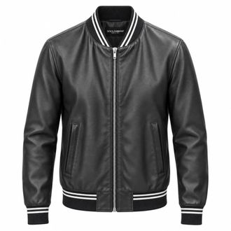 Dolce & Gabbana Bomber en similicuir - Homme - Vestes - Noir - Taille: L