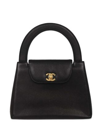 Chanel sac cabas &agrave; loquet CC (1998) - Noir