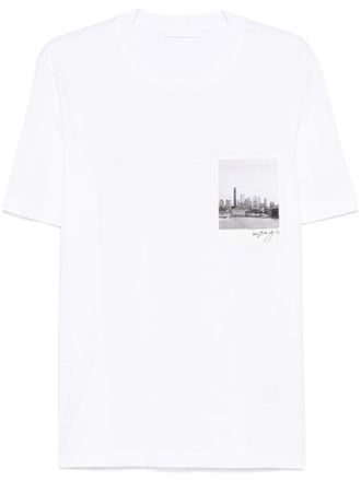 Helmut Lang t-shirt Skyline Postcard - Blanc