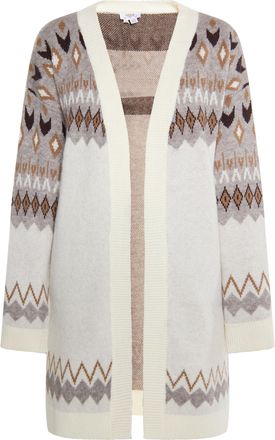 Usha Strickcardigan Damen Wollwei&szlig; Mehrfarbig