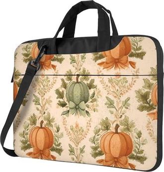 Generic Sac pour ordinateur portable de 15,6 pouces avec bandouli&egrave;re - Housse de protection antichoc pour ordinateur portable de 15,6 pouces - Motif feuilles 