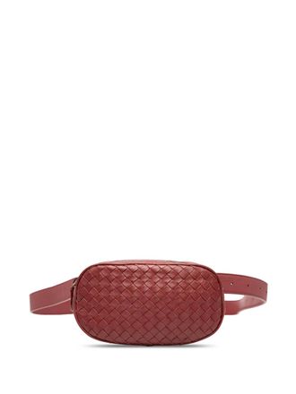 Bottega Veneta sac banane en cuir Nappa Intrecciato (2012-2025) - Rouge