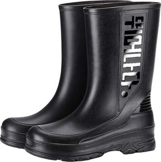 Generic Femme Bottes De Pluie Mi-mollet En Caoutchouc Imperméables Chaussures De Pluie Extérieur Antidérapant Chaussures deau Travail Bottes De Pluie Et De Ja
