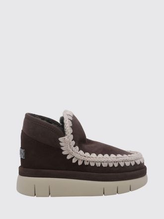 Mou Bottines Bounce bicolores en daim avec doublure en laine
