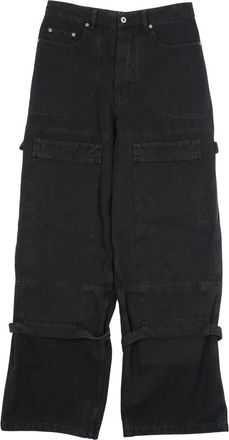 Off-white Homme, Pantalons, Noir, Taille: W30 Wide Pantalons