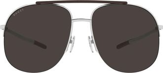 Gucci Pilot Sonnenbrille - - Accessories - unisex - Grau - 61 MM