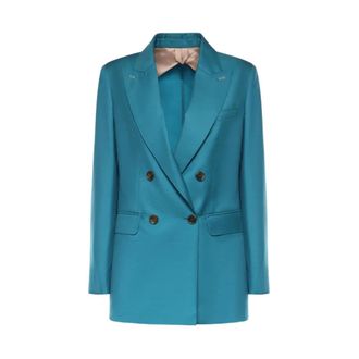 Max Mara Femme, Vestes, Bleu, Taille: 36 FR MXMstaffa Jacket