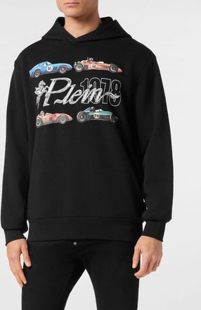 Philipp Plein Sweat &agrave; capuche en coton avec imprim&eacute; logo graphique