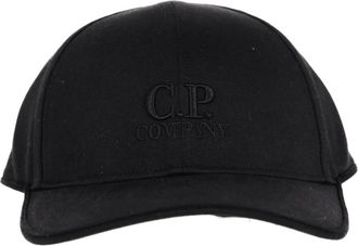 C.P. Company C.p. Company, Homme, Accessoires, Noir, Taille: ONE Size Casquette Gabardine Contrast&eacute;e