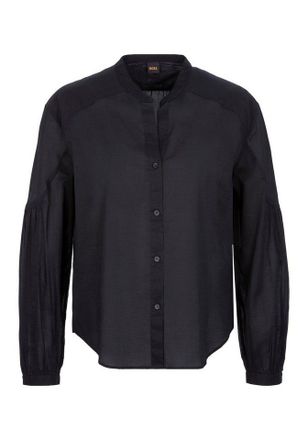 HUGO BOSS Klassische Bluse Berday Premium Damenmode mit Ballon&auml;rmeln