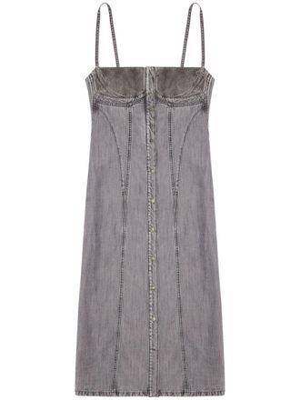 Diesel robe en jean De-Dressy &agrave; coupe mi-longue - Gris