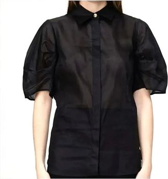 Elisabetta Franchi Camicia - Femme - Blouses et Chemises - Noir - Taille: 42 FR