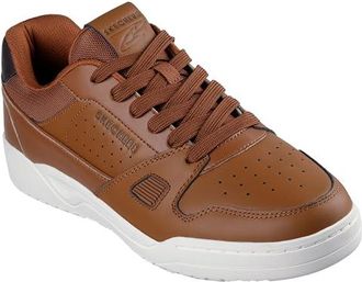 Skechers Homme Koopa Harry Kane Court Basket, Chestnut Leather, Suede/Mesh/Brown Trim, 44 EU