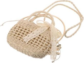 BESTONZON Paquet Bandouli&egrave;re Boh&egrave;me Tiss&eacute; Main en Paille Beige Clair Paquet Hobo Femme L&eacute;ger et Souple Grand Fourre-Tout pour Plage et Vacances et Polyvalent