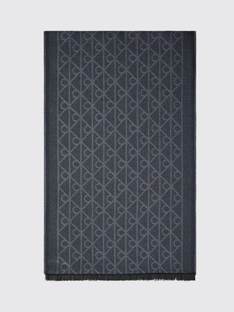 Calvin Klein Jacquard-Schal aus Polyester mit Monogramm-Logo und Fransen