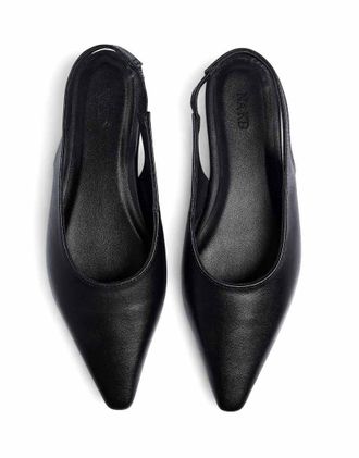 NA-KD ballerines slingback en cuir noir