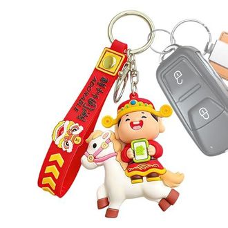 Generic Breloque cheval | D&eacute;coration de vacances en silicone pour le Nouvel An 2026 | Porte-cl&eacute;s amusant de dessin anim&eacute; | pour sac &agrave; main, sac &agrave; dos, voiture