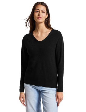 Street One Damen Basic V-Neck Pullover