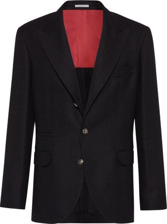 Brunello Cucinelli Sakko mit steigendem Revers - Schwarz