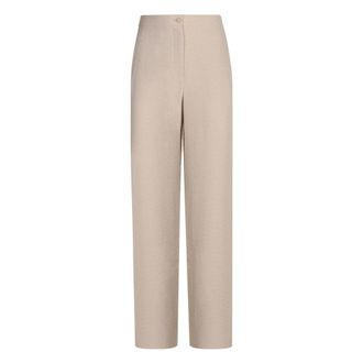 Emporio Armani Wollmischung Straight-Leg Hose - - Trousers - Damen - Beige - M