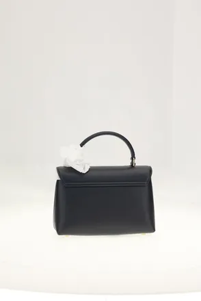 Celine Teen Nino Calfskin Leather Top Handle Bag - Black