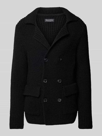 Marc O'Polo Regular Fit Strickjacke aus hochwertigem Schurwoll-Baumwoll-Mix