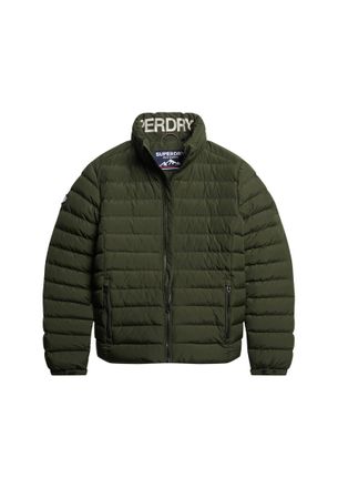Superdry Herren Fuji Bedruckte Steppjacke Dunkles Moosgr&uuml;n XXL
