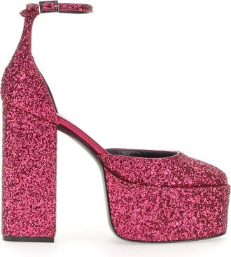 PARIS TEXAS Femme, Chaussures, Rose, Taille: 38 1/2 EU Dalilah Platform Sandal Heel 130